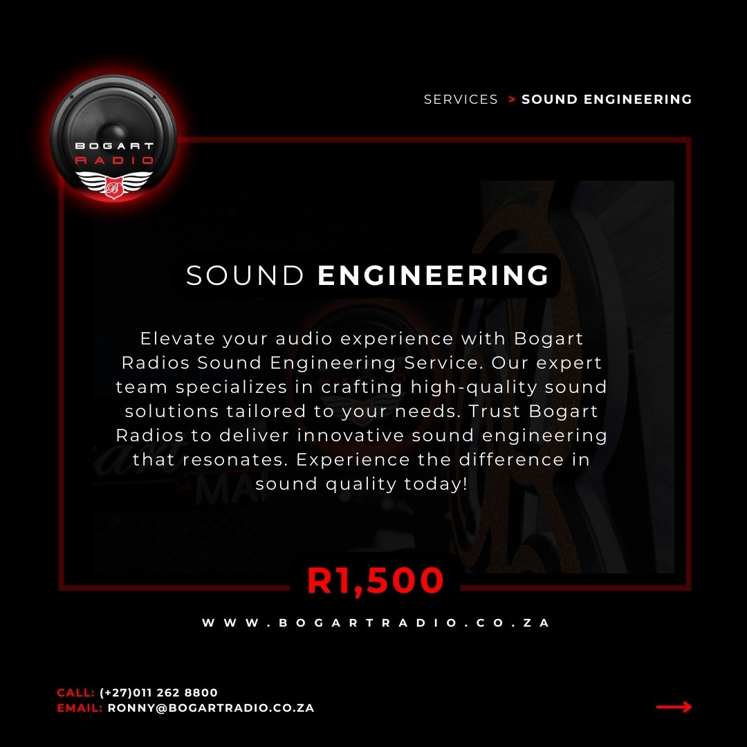 Sound Engineer - Bogart Radio